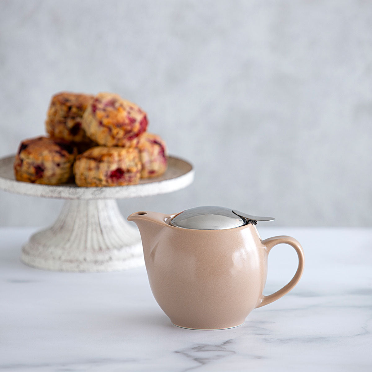 ZERO JAPAN Round Ceramic Teapot 15oz Silky Beige / by ZERO JAPAN ...